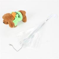 China POE See Through Umbrella Clear Transparent Pet Dog Umbrella With Chain for sale
