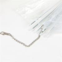 China POE See Through Umbrella Clear Transparent Pet Dog Umbrella With Chain for sale