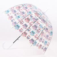 China Ladies Gifts Auto Open See Through Umbrella Cute Owl Print POE Material for sale