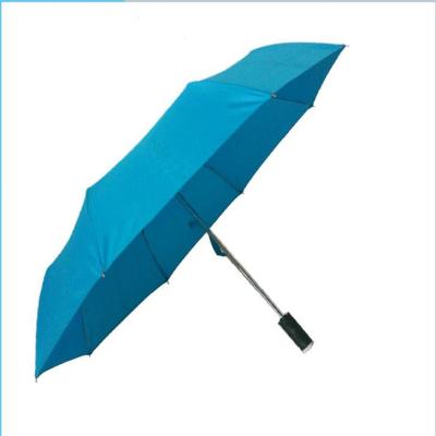 China Blue Color Custom Print Popular Auto Open Umbrella , 3 Fold Ladies Umbrella for sale