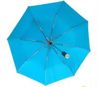 China Blue Color Custom Print Popular Auto Open Umbrella , 3 Fold Ladies Umbrella for sale