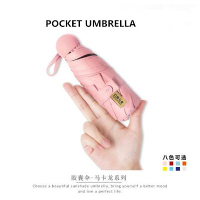 China Promotional Mini 5 Fold Auto Open Umbrella Capsule Case Super Small Windproof Umbrella for sale