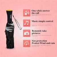 China Innovative Bluetooth Music Cell Phone Tri Fold Umbrella Auto Open And Closed for sale
