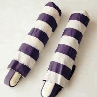 China Stripe Pattern Lightweight Folding Umbrella Color Waterproof Electric Bike Umbrella for sale