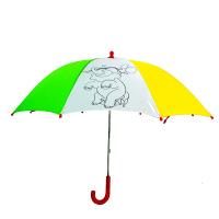 China Manual Open Kid ' S Diy Little Girl Umbrella With Animals Custom Printing for sale