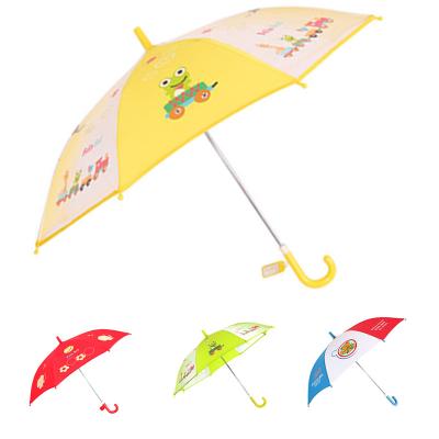 China Semi Automatic Custom Color Decoration Kids Rain Umbrellas With Plastic Hook Handle for sale