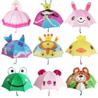 China UV Resistant Cartoon Kids Rain Umbrellas , Manual Childrens Animal Umbrellas for sale