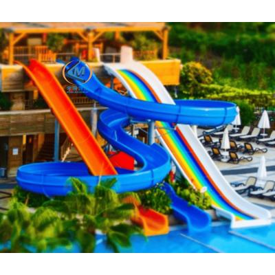 China Custom Height Commercial Water Amusement Park Equipment Fiberglass Body Slide Design for sale