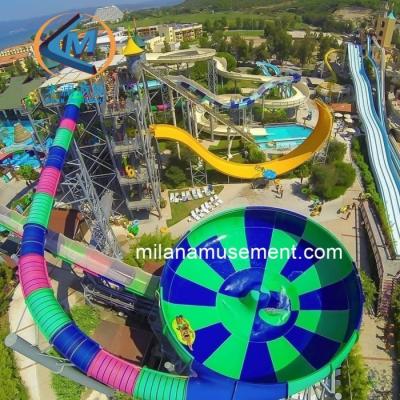 China 12.5m Height 1.5m Depth Water Amusement Park Equipment Space Bowl Fiberglass Water Slide for sale