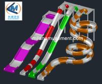 China Thick Fiberglass Water Amusement Park Equipment Public Water Pool Slide Galvanized Steel for sale