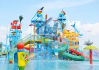 China Funny Outdoor Water Playground With Fiberglass Water Slides for sale
