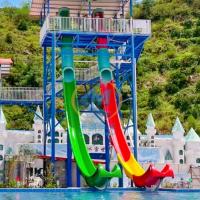 China Aqua Park Straight Water Flip Slide Thriling For Adults Teenagers 1.5m Pool Depth for sale