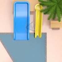 China 1.5M Height Commercial Pool Slides Outdoor Pool Slide For Children Leisure for sale