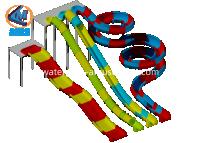 China Outdoor Aquatic Water Park Slide Fiberglass UV Resistant Customizable Design for sale