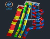 China Outdoor Aquatic Water Park Slide Fiberglass UV Resistant Customizable Design for sale
