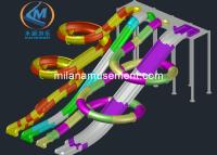 China UV Resistant Custom Height FRP Water Pool Slide Aquatic Facilities Equipment for sale