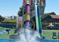 China High Durability Fiberglass Pool Slide Straight For Public Outdoor Use for sale