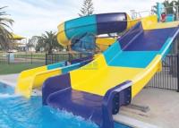 China 2.8M Height Fiberglass Pool Slide Amusement Park Water Slide For Residential Pool for sale
