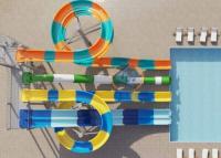 China Durable Fiberglass Pool Slide Combined 400cbm/Hour Water Flow For Resort Villa Backyard for sale