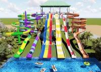 China Indoor Fiberglass Pool Water Slide For Commercial Hotel Resort Amusement Park for sale