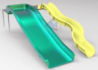 China Fiberglass Aquaslide Pool Slide Customized Straight Pool Slide For Kids Adults for sale