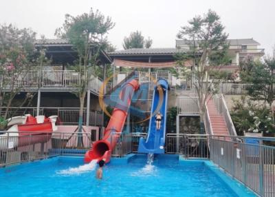 China Straight Feature Fiberglass Pool Slide Anti Aging With Hot Dipped Galvanized Steel for sale