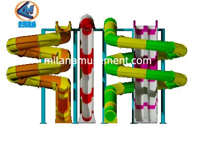 China Custom Height FRP Fiberglass Pool Slide for Indoor and Outdoor Aquatic Use for sale