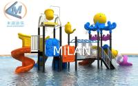 China Ocean theme Outdoor Water Playground plastic slide For Children Play Pool for sale