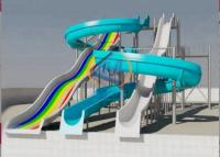China Fiberglass Curved Spiral Water Slide Custom Height For Indoor Outoor Usage for sale