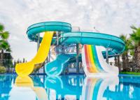 China Fiberglass Curved Spiral Water Slide Custom Height For Indoor Outoor Usage for sale
