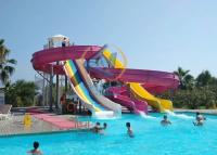 China Fiberglass Curved Spiral Water Slide Custom Height For Indoor Outoor Usage for sale