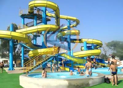 China Thrilling Outdoor Commercial Spiral Water Slide for Swimming Pool Fun for sale