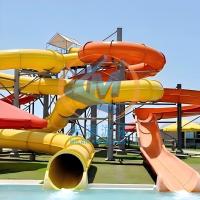 China Outdoor Spiral Water Slide Fiberglass Slide for Swimming Pool for sale