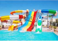 China Curved Fiberglass Water Slide Outdoor Spiral Body Water Slide for sale