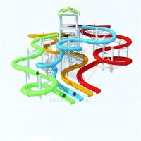 China Spiral Water Playground Slide Outdoor Fiberglass Water Slide for sale