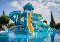 China Spiral Swimming Pool Slide FRP Water Pool Slide For Outdoor for sale