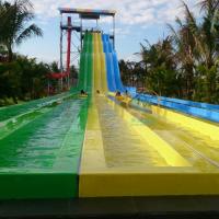 China High Platform Racer Water Slide Fiberglass Material For Water Amusement Park for sale