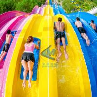 China Water Parks Fiberglass Racer Water Slide with Hot Dip Galvanized Steel for sale