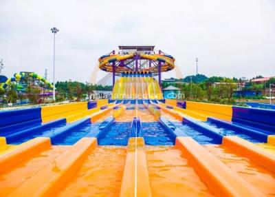 China Interactive And Funny Rainbow Water Racer Slide For Outdoor for sale
