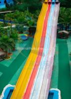 China Interactive And Funny Rainbow Water Racer Slide For Outdoor for sale