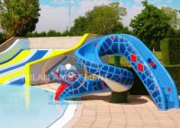 China Fiberglass Material Kids Snake Slide 2.5m Height For Water Park Hotel Backyard Pool for sale