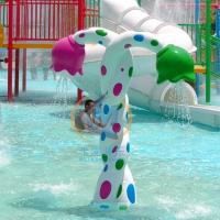 China Flower Shape 2.0m Water Splash Pad Durable Fiberglass for Kids Outdoor Water Park for sale