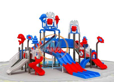 China Plastic Outdoor Play Set Commercial Outdoor Playground Equipment For Residential for sale