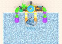 China Custom Kiddie Pool Outdoor Playground Attractive Colors With Plastic Slide for sale