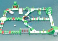 China PVC Material Outdoor Inflatable Water Park Inflatable Water Playground 70x50m For Shoal Pool for sale