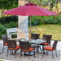 China Commercial / Private Outdoor Parasol With Marble Base Wind Resistant for sale