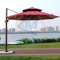 China Commercial / Private Outdoor Parasol With Marble Base Wind Resistant for sale