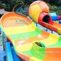 China Fiberglass Boomerang Water Slide with Low Platform-High Durability and U Shaped Track Suitable for Commercial Water Park for sale