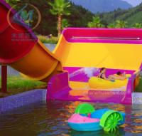 China Fiberglass Boomerang Water Slide with Low Platform-High Durability and U Shaped Track Suitable for Commercial Water Park for sale