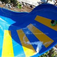 China Fiberglass Boomerang Water Slide with Low Platform-High Durability and U Shaped Track Suitable for Commercial Water Park for sale